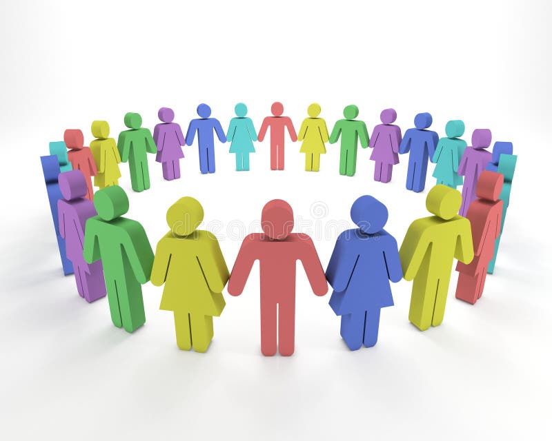 Social Media People Group stock illustration. Illustration of holding ...