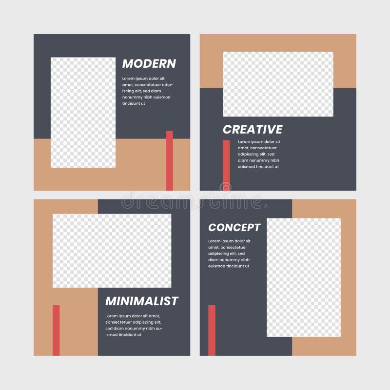 Social Media Photo Post Vector Design Simply and Modern Stock Vector ...