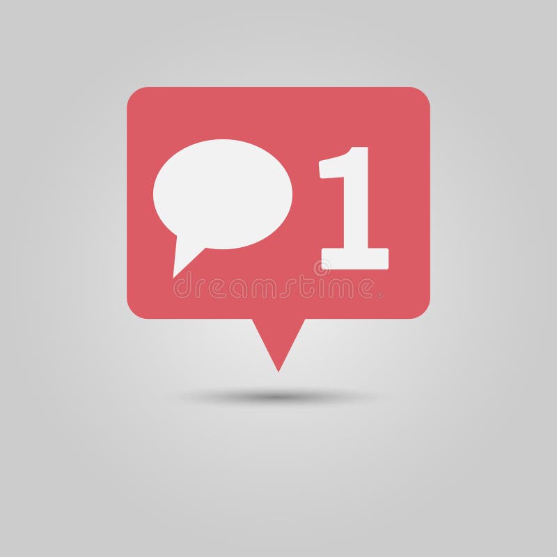 Popup Notification in Social Mobile Media Bubble Icon with Heart and ...