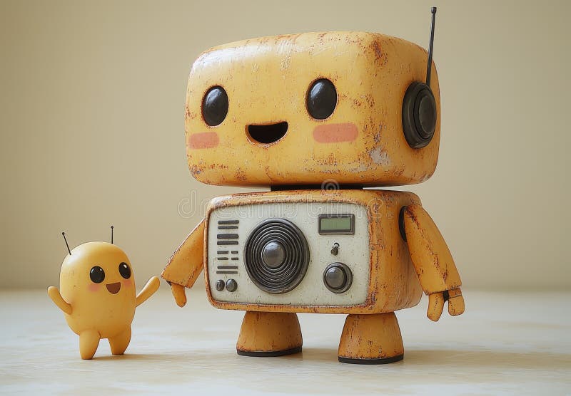 Social Media Post and Advertisement Graphic of a Phone with a Robot ...