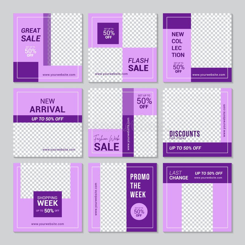 Social Media Post Banners Ad Vector Image. Vol 40 Stock Vector ...