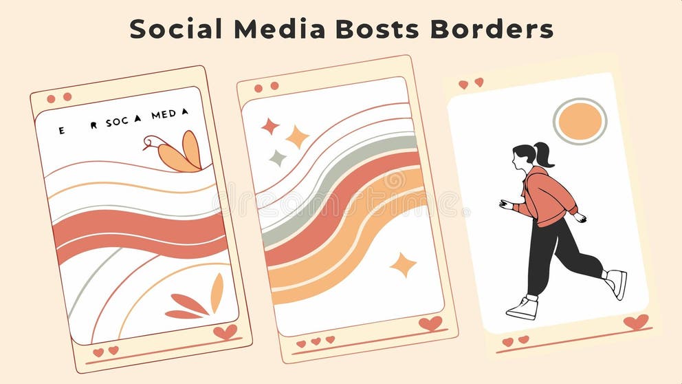 Social Media Post Borders with Figure Vector Design Generative AI Stock ...