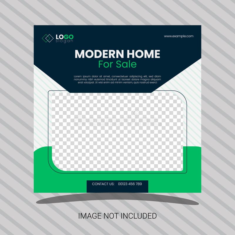 Social Media Post Design for Modern Home Sale Stock Vector ...