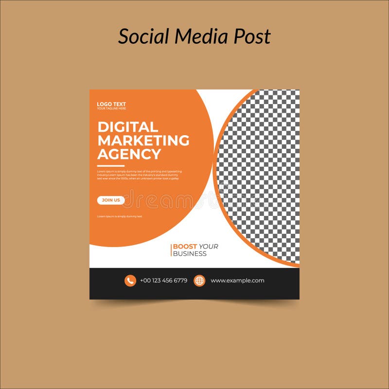 Social Media Post Design Template Nice Stock Illustration ...