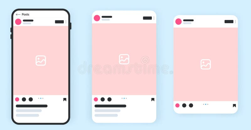 Phone Social Media Mock Up Stock Illustrations – 1,522 Phone Social ...