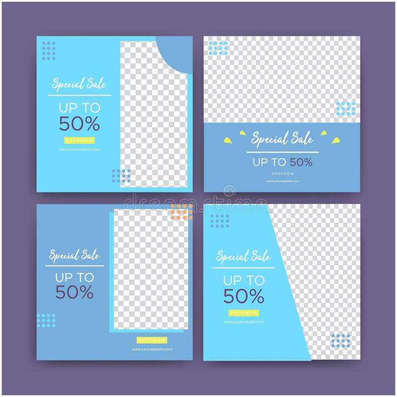 Social media post pack stock vector. Illustration of design - 179429883