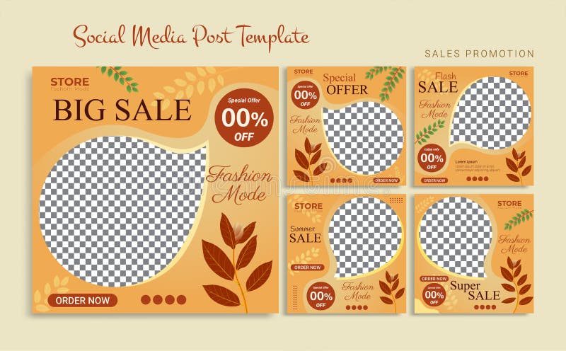 Social Media Post for Sales Promotion Stock Vector - Illustration of ...