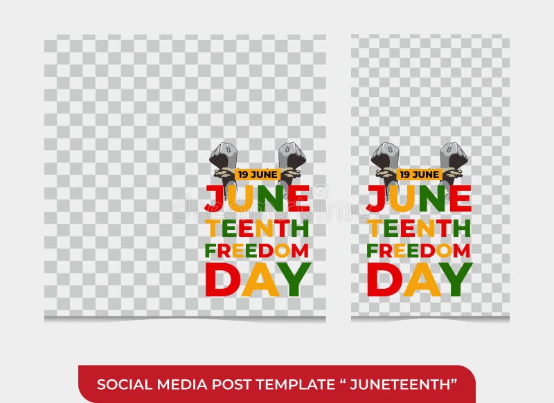 Social Media Post Template for Juneteenth Stock Vector - Illustration ...