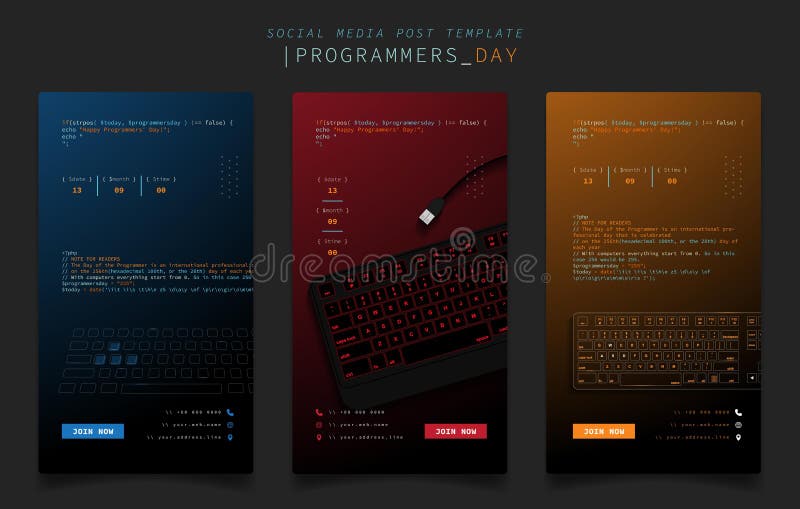 Social Media Post Template with Keyboard Design in Gradient Background ...