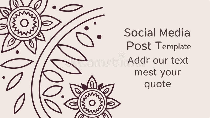 Social Media Post Template with Mandala Vector Design Generative AI ...