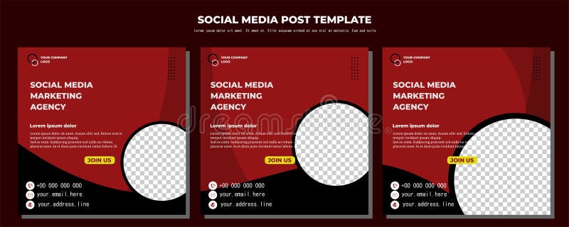 Social Media Post Template Modern Design, for Digital Marketing Online ...