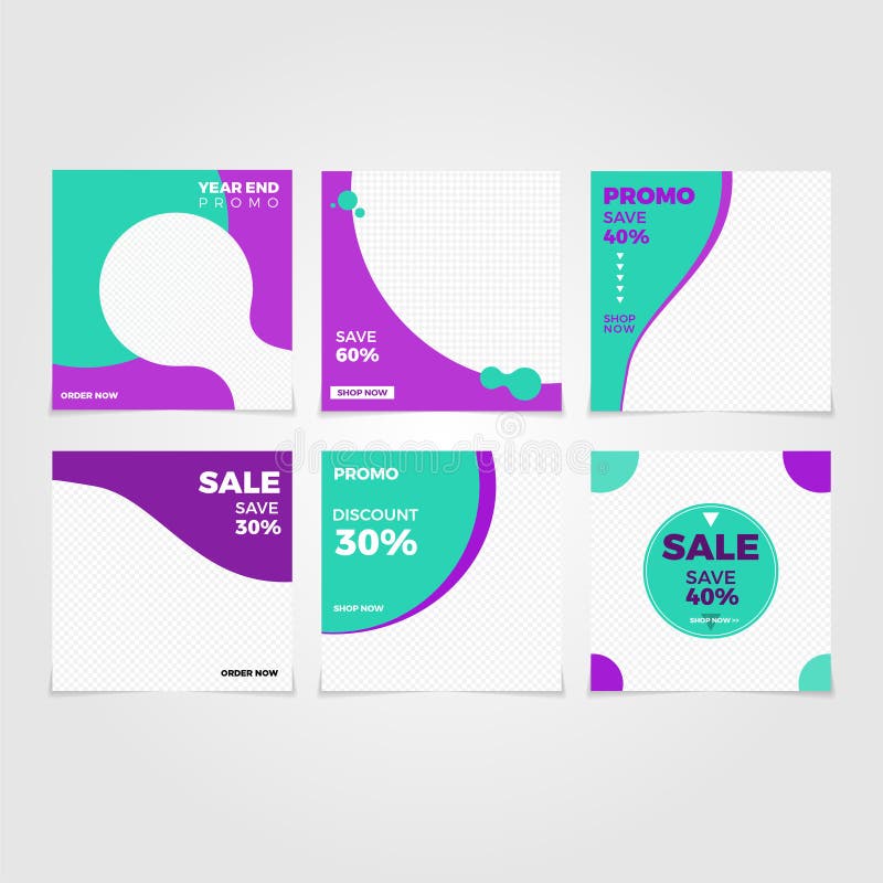 Social Media Post Template Sale Promo Design Stock Illustration ...