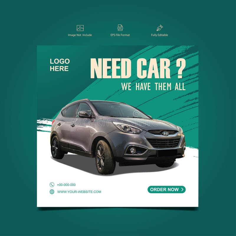 Social Media Post, Welcome Banner, Web Banner Need Car, Car Rental ...