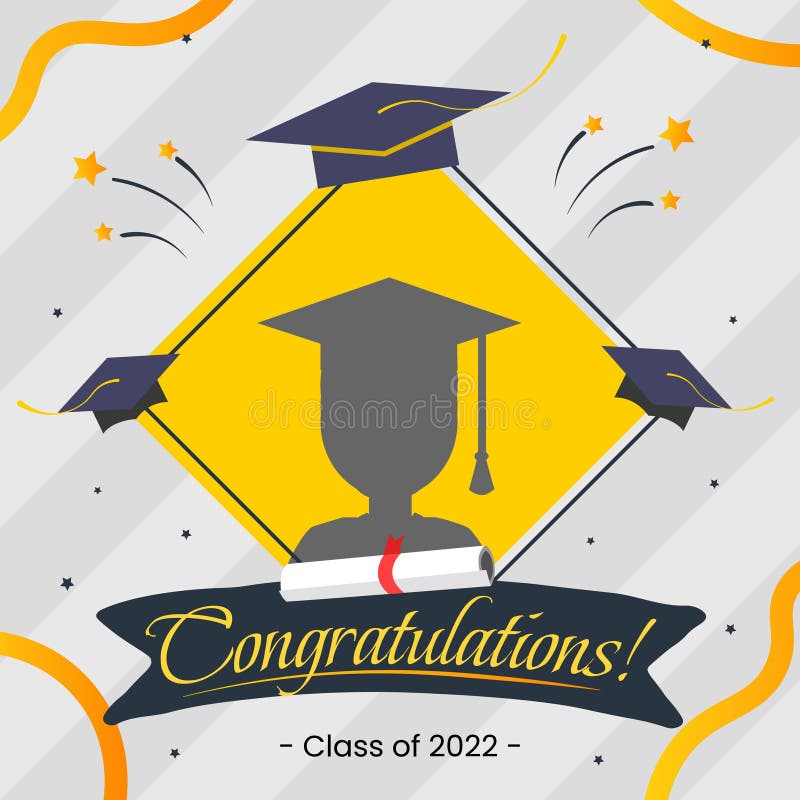 Social Media Poster Banner Graduation Class of 2022 Frame Stock Vector ...