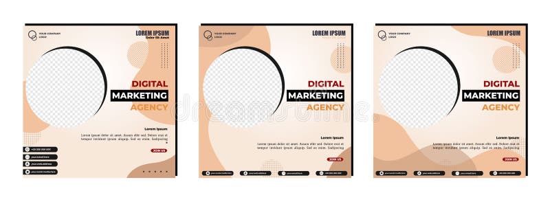 Social Media Posts Template Modern Design, for Digital Marketing Online ...