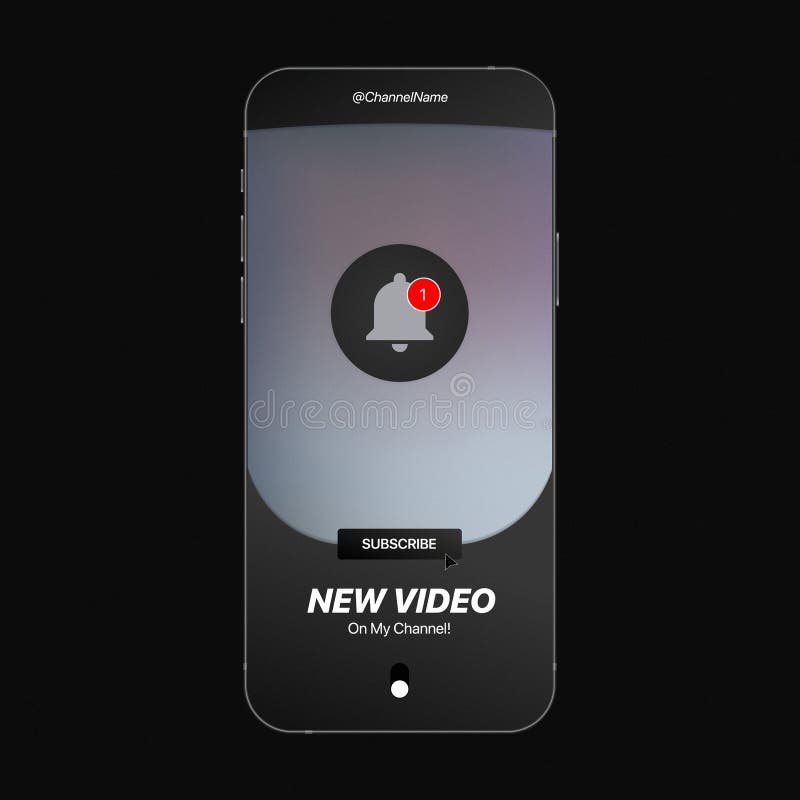 Social Media Profile Interface. Subscribe Notification Button. Channel ...