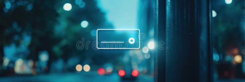 Social Media Profile Login Overlay Displayed on Blurred Urban ...