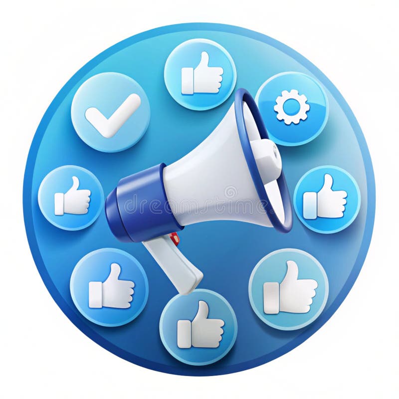 Social Media Promotion Graphic Stock Illustration - Illustration of ...