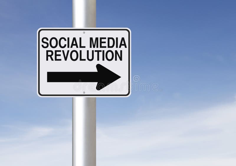 Social Media Revolution stock image. Image of directional - 34322531