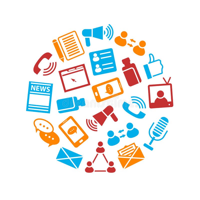 Social Media Round Design Template. Vector Stock Vector - Illustration ...