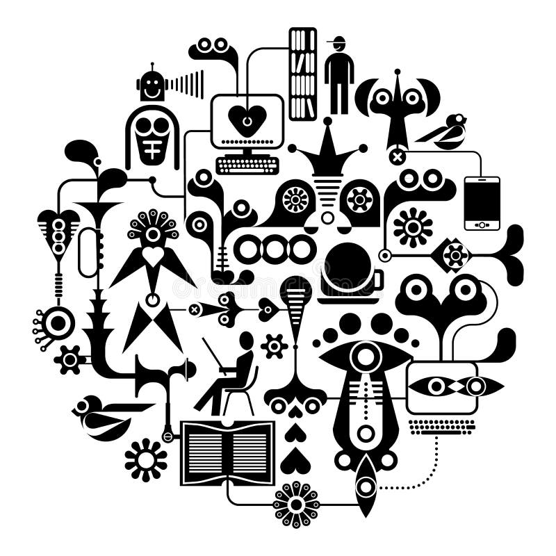 Math linear illustration stock vector. Illustration of icon - 61990614