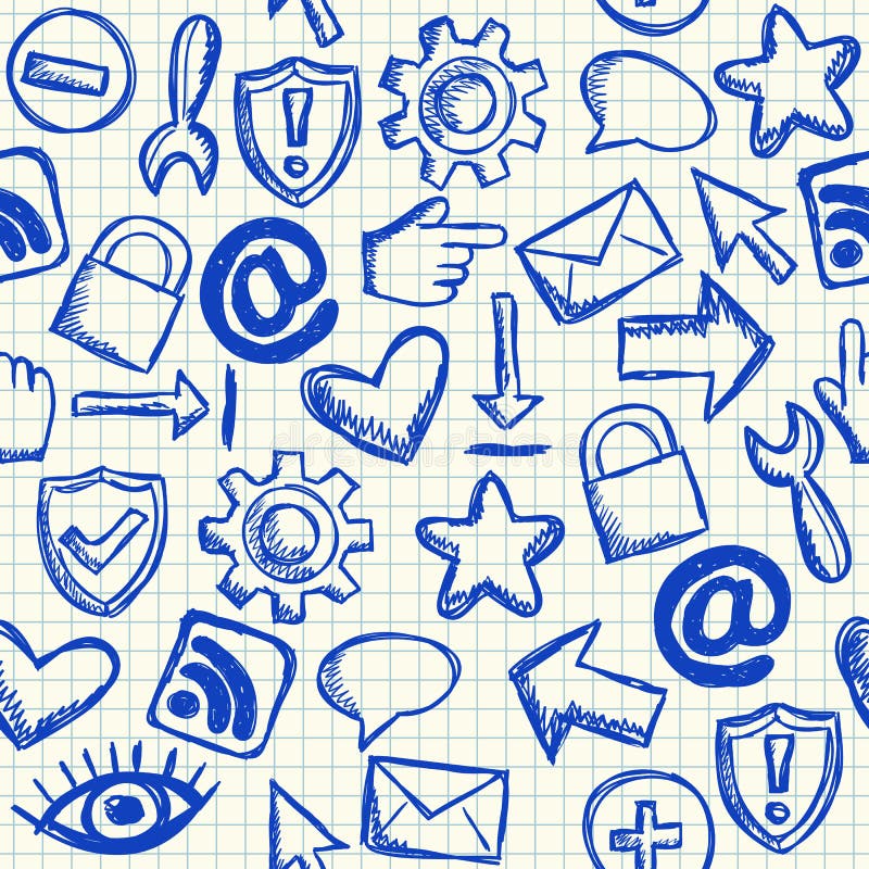 Communication doodles stock vector. Illustration of blue - 14591558