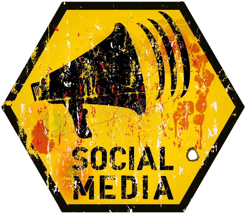 Social media sign stock vector. Illustration of communication - 36064857