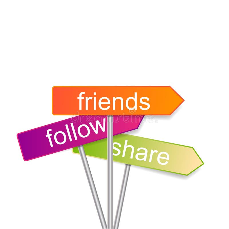 Social Media Road Signs Stock Illustrations – 143 Social Media Road ...