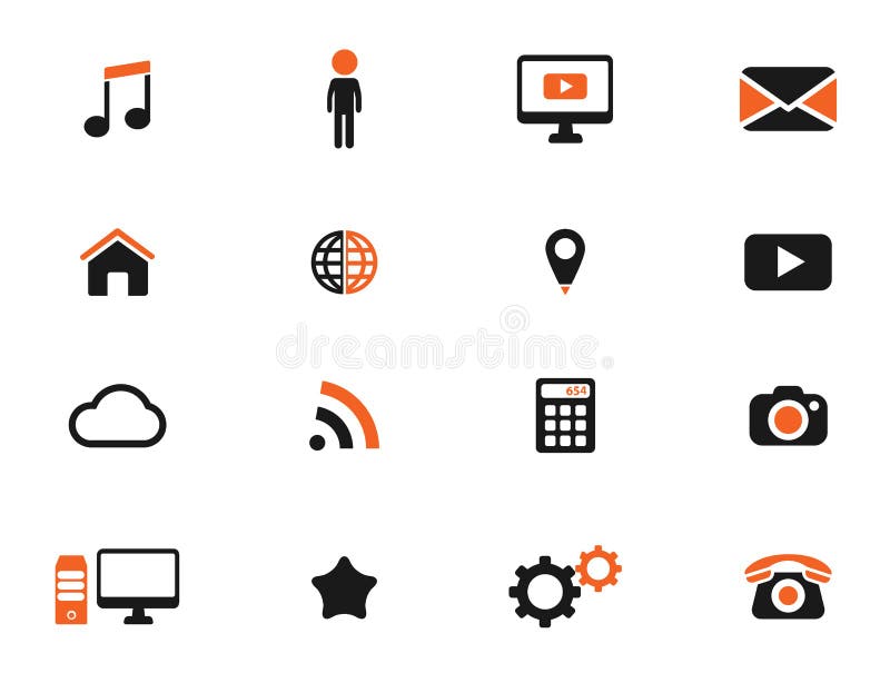 Social media simply icons stock vector. Illustration of house - 66017736