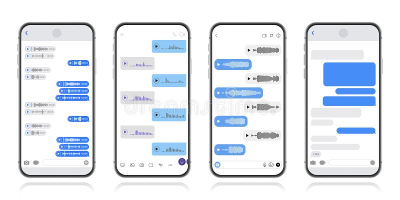 Social Media. Smart Phone with Carousel Style Messenger Chat Screen. S ...
