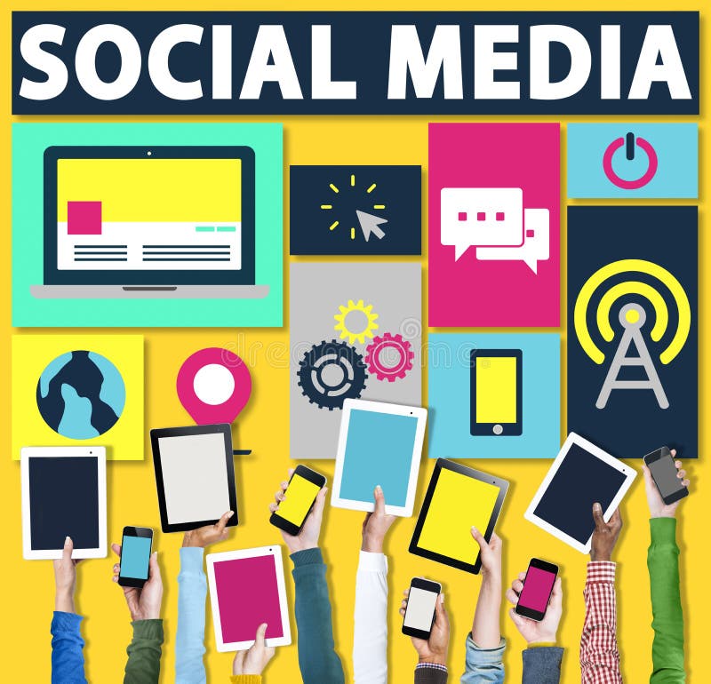 Social Media Social Networking Connection Media Link Concept Stock ...