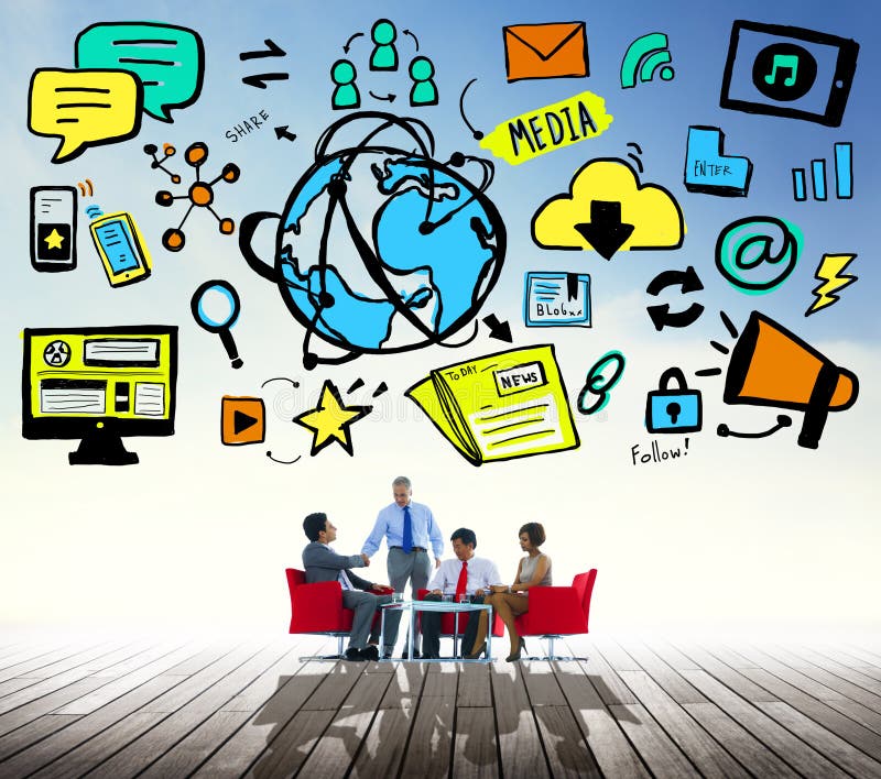 Social Media Social Networking Technology Connection Concept Stock ...