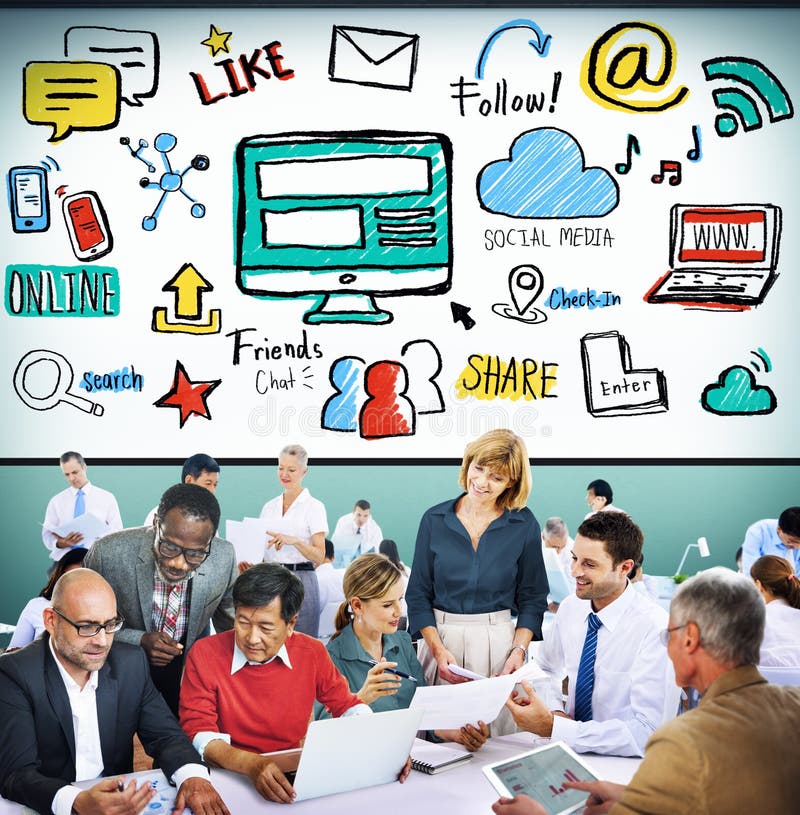 Social Media Social Networking Technology Connection Concept Stock ...