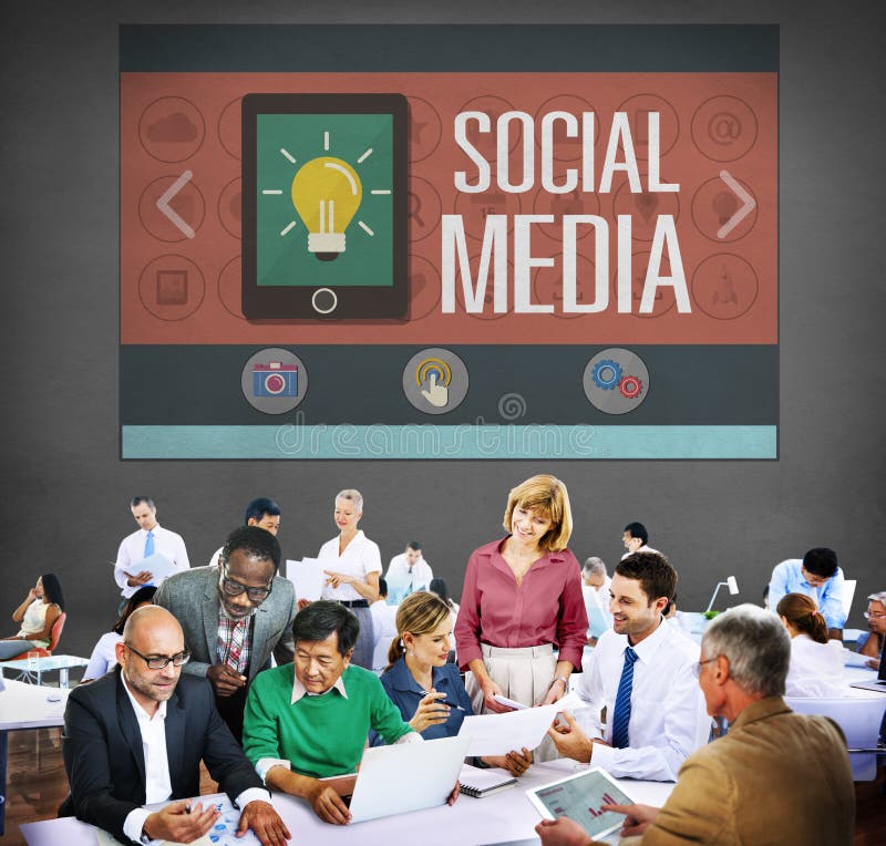 Social Media Social Networking Technology Connection Concept Stock ...