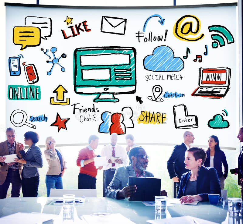 Social Media Social Networking Technology Connection Concept Stock ...