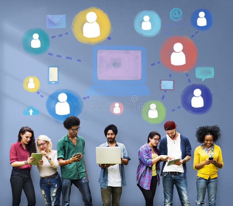 Social Media Social Networking Technology Connection Concept Stock ...