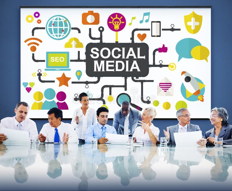 Social Media Social Networking Technology Connection Concept Stock ...
