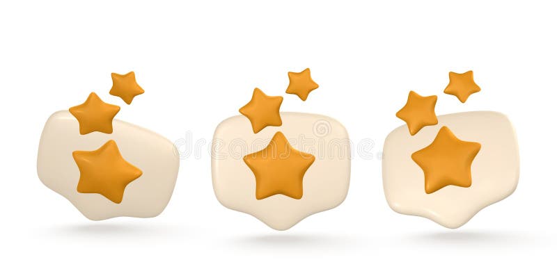 Social Media Speech Bubbles with Star. Customer Rating Feedback Concept ...