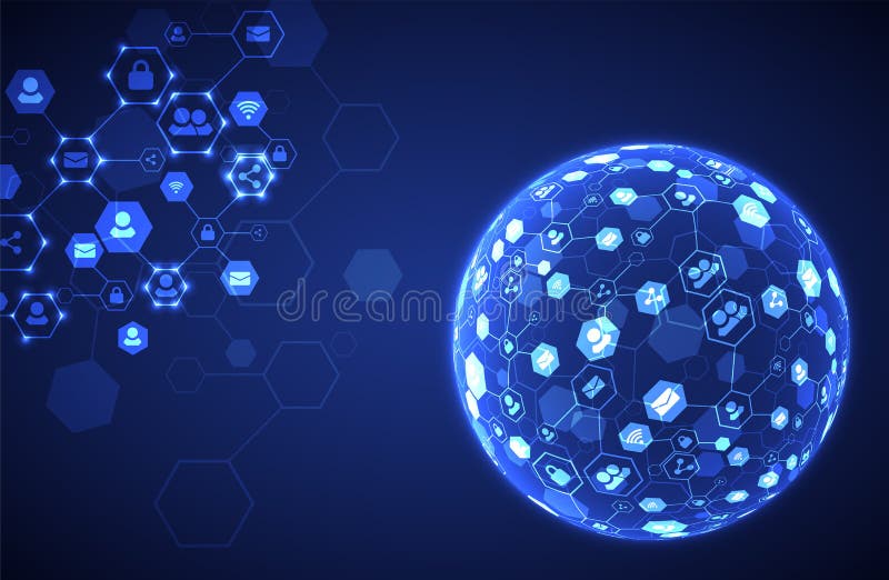 Social Media Vector Background. Network Concept. Stock Vector ...