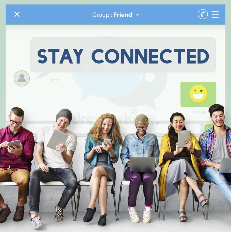 Social Media Stay Connected Concept Stock Photo - Image of african ...