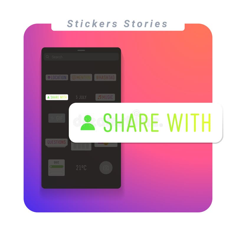 Social media sticker stock vector. Illustration of concept - 235512142