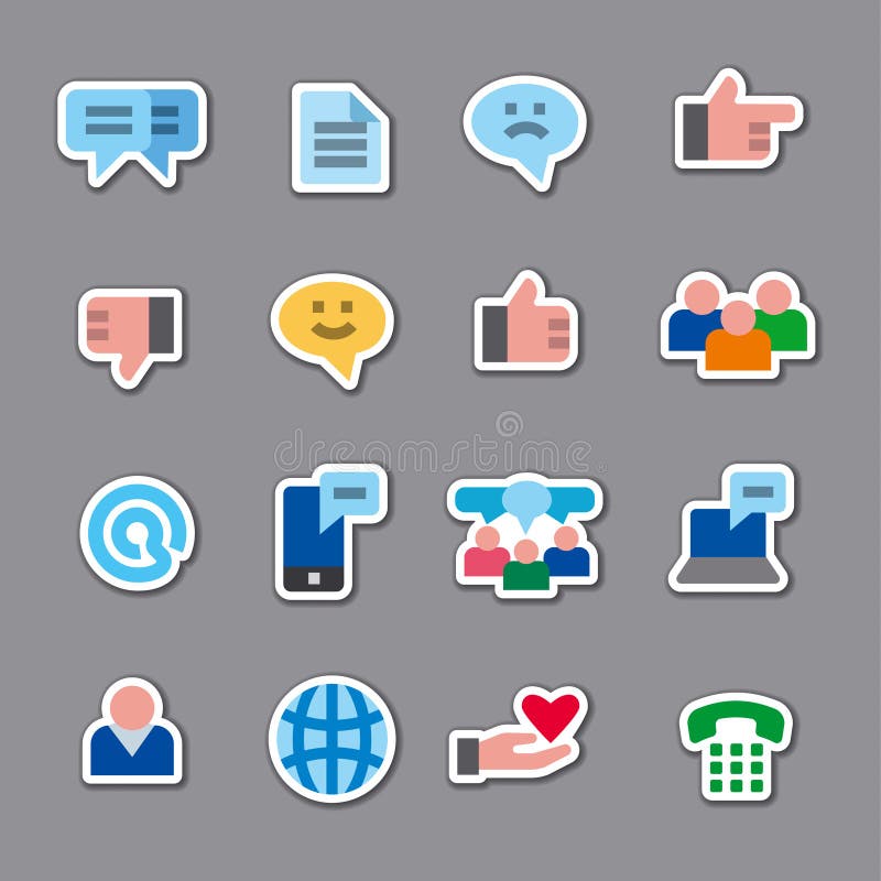 Computer network icon set stock illustration. Illustration of ...