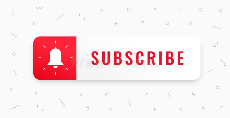 Web Subscribe Button for Youtube Channel Stock Vector - Illustration of ...