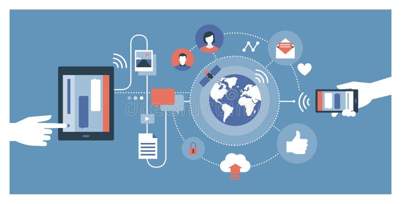 Social Media and Technology Stock Vector - Illustration of business ...