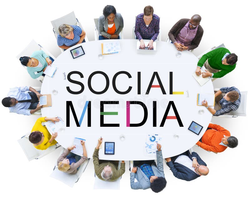 Social Media Technology Global Communication Concept Stock Photo ...
