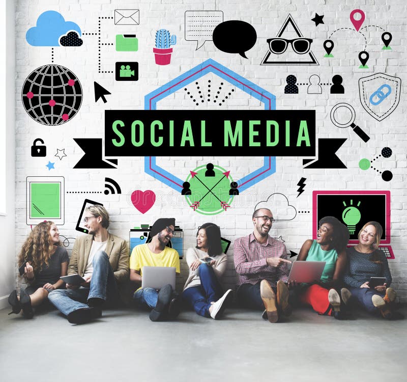 Social Media Technology Global Communication Concept Stock Image ...