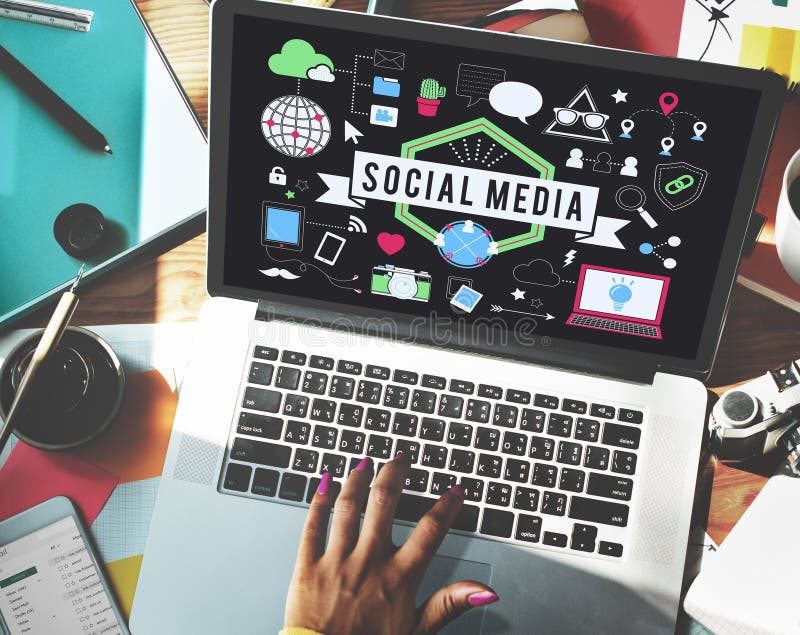 Social Media Technology Global Communication Concept Stock Image ...