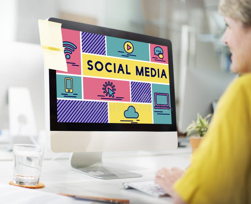 Social Media Technology People Graphic Concept Stock Photo - Image of ...