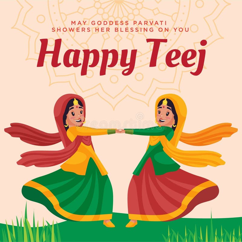 Happy Teej of Banner Design Stock Vector - Illustration of happy ...