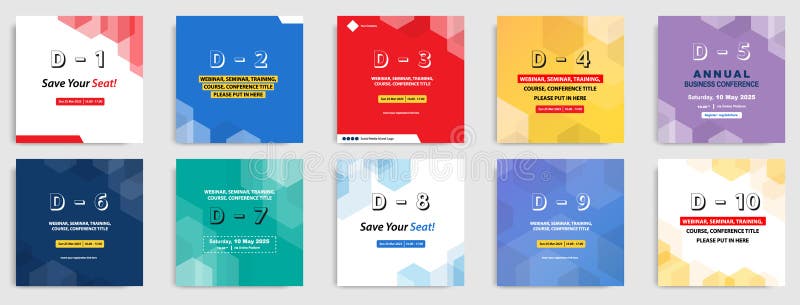 Social Media Template Layout for Counting Down Event Post Banner Feed ...